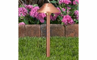POOL360 | 5-1/2" x 13-1/4"H Natural Copper Path Light with T3 Lamp 2.5W