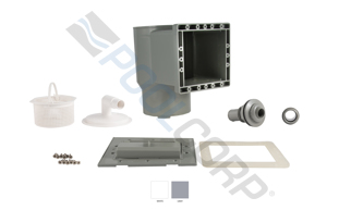 POOL360 | 1-1/2" FPT White Flo-Pro II Long Throat with Return Above Ground Skimmer