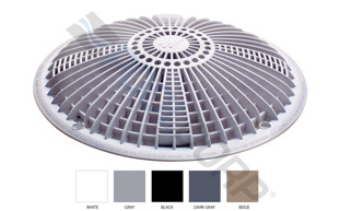 POOL360 | 10" Dark Gray Tru Flo Drain Cover 2011