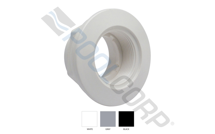 POOL360 | 1-1/2" FPT x 1-1/2" S Black Return Wall Fitting Assembly with Nut and Gasket